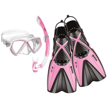 Pirate Mask, Fin & Snorkel X1 Set - Pink | Scuba Gear | New Zealand